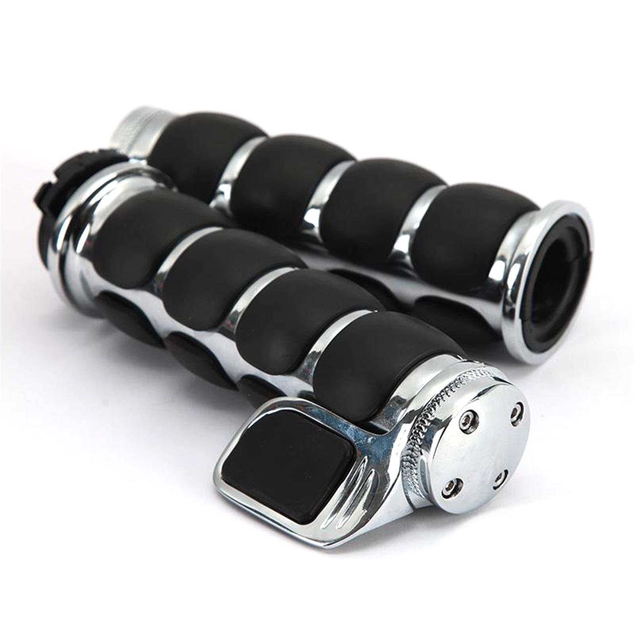 2PCS Motorcycle Handlebar Grips with Throttle Control Non-slip Hand ...