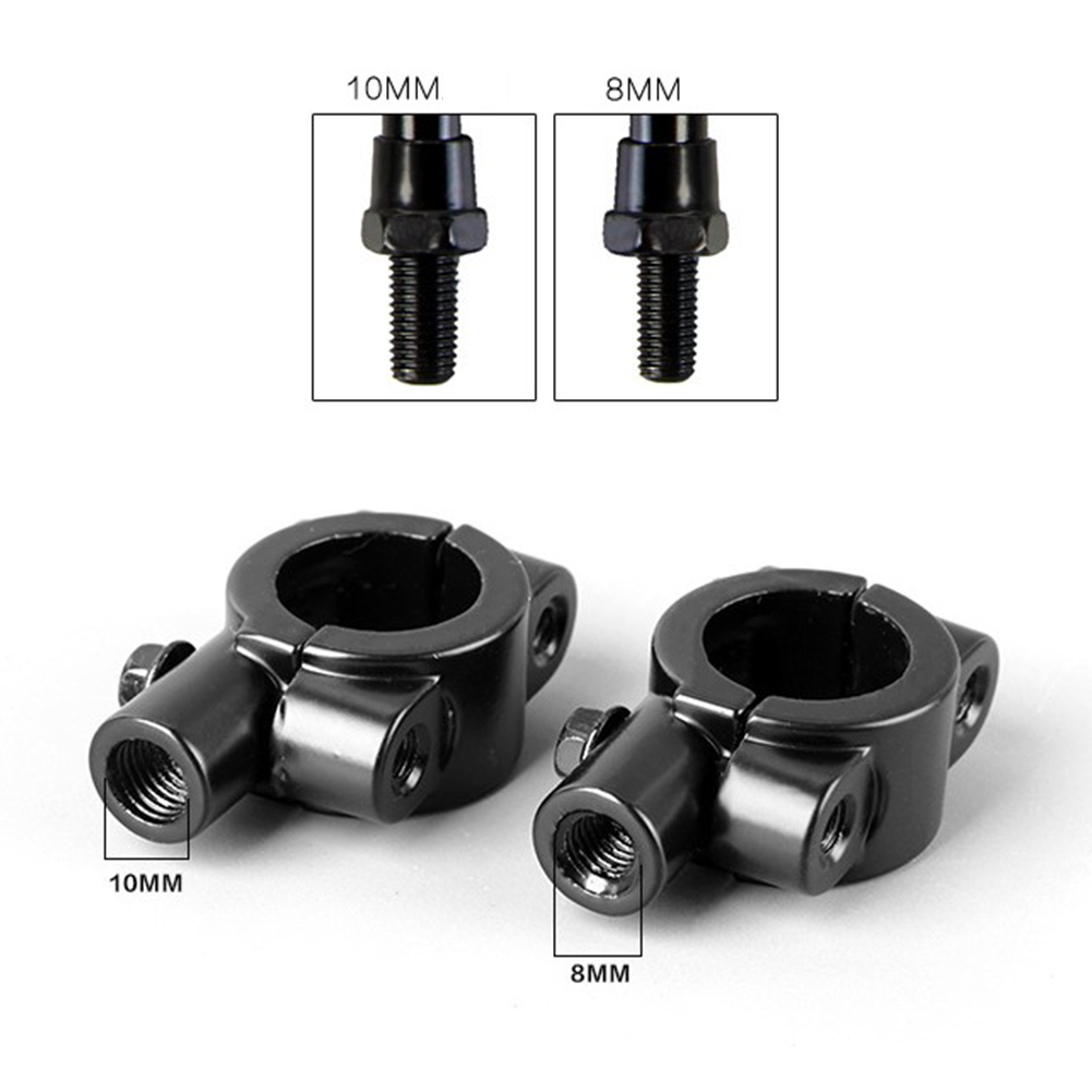 Motorcycle Handle Bar Mirror Mount Holder Rearview Handlebar Mirror
